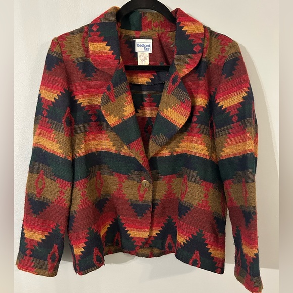 bedford fair | Jackets & Coats | Vintage Native American Pattern ...